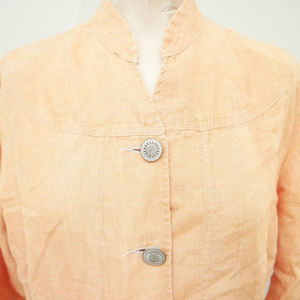 Chico's | Jackets & Coats | Linen Peach 3 Button Light Weight Blazer ...